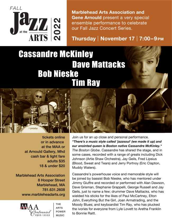 Fall Jazz at the Arts | Marblehead Arts Association